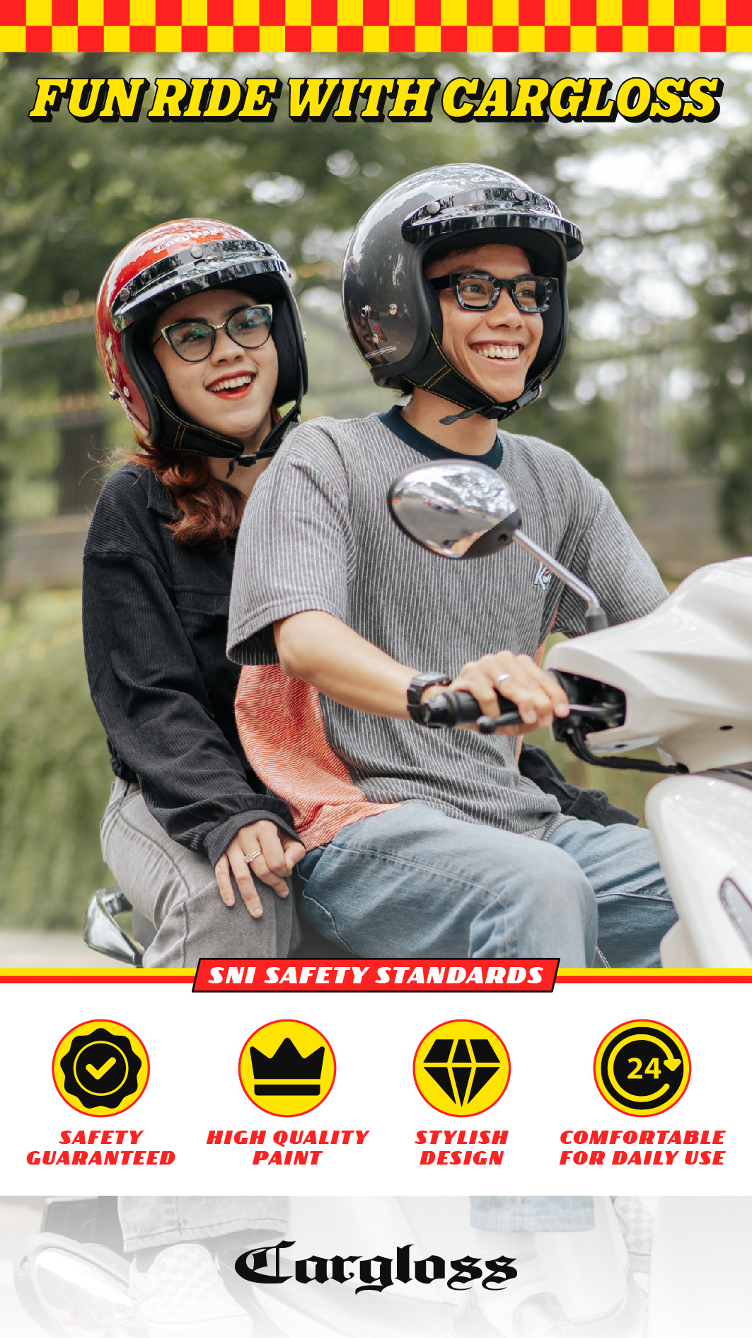 Cargloss Helmet - Fun Ride With Cargloss